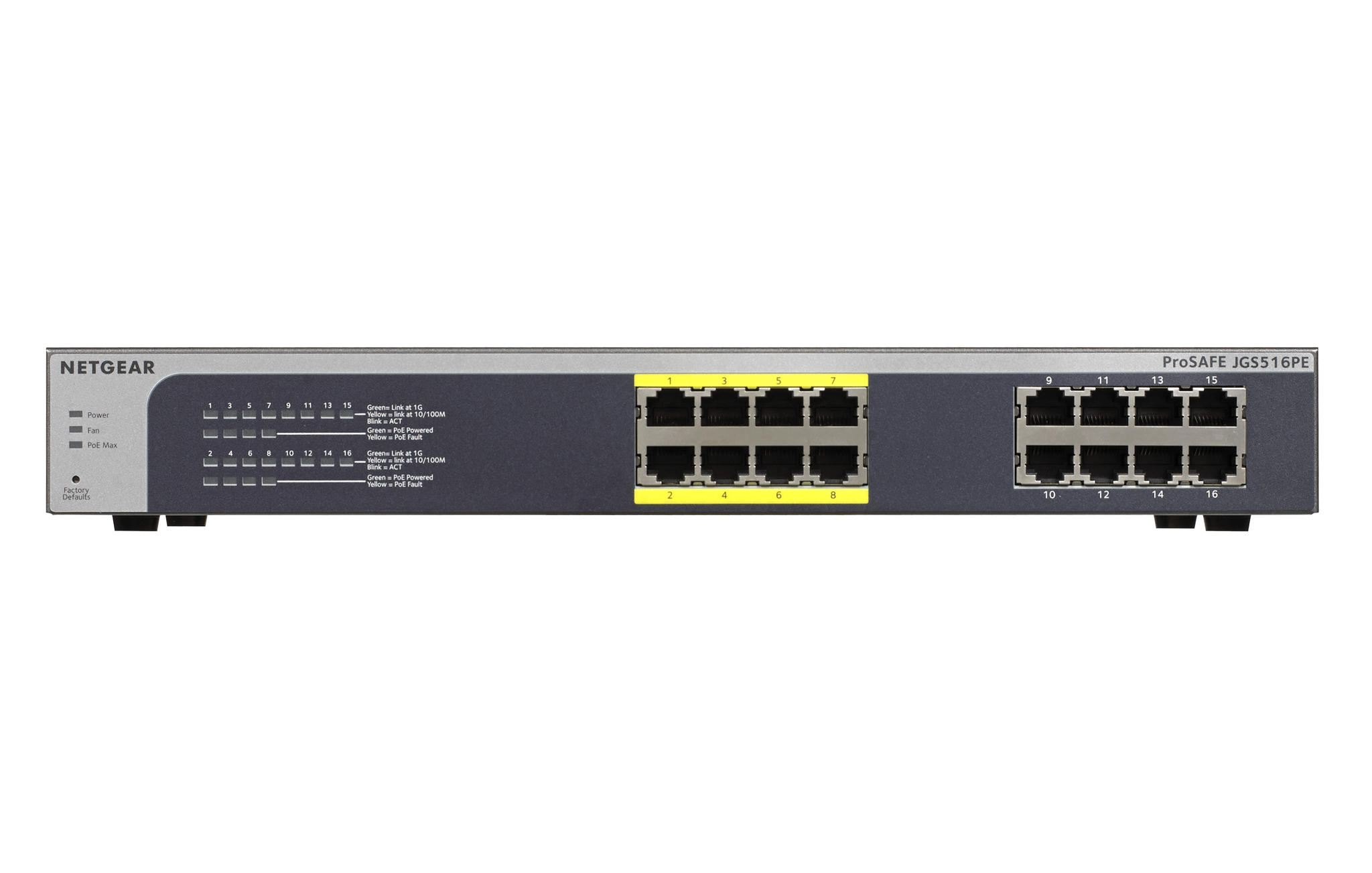 Netgear Prosafe Plus JGS516PE PoE switch - JGS516PE-100EUS